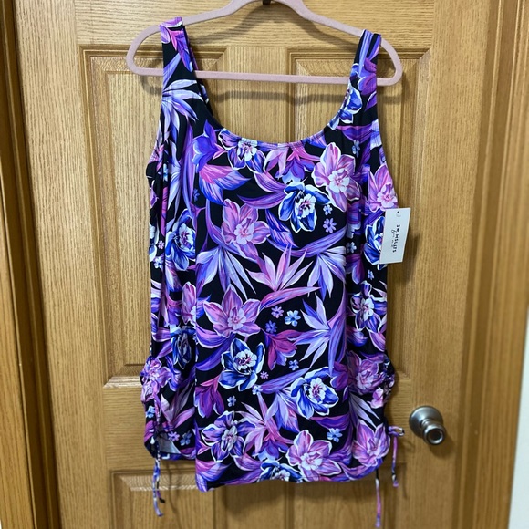 Swimsuits For All | Swim | Nwt Tie Side Adjustable Classic Tankini Top ...